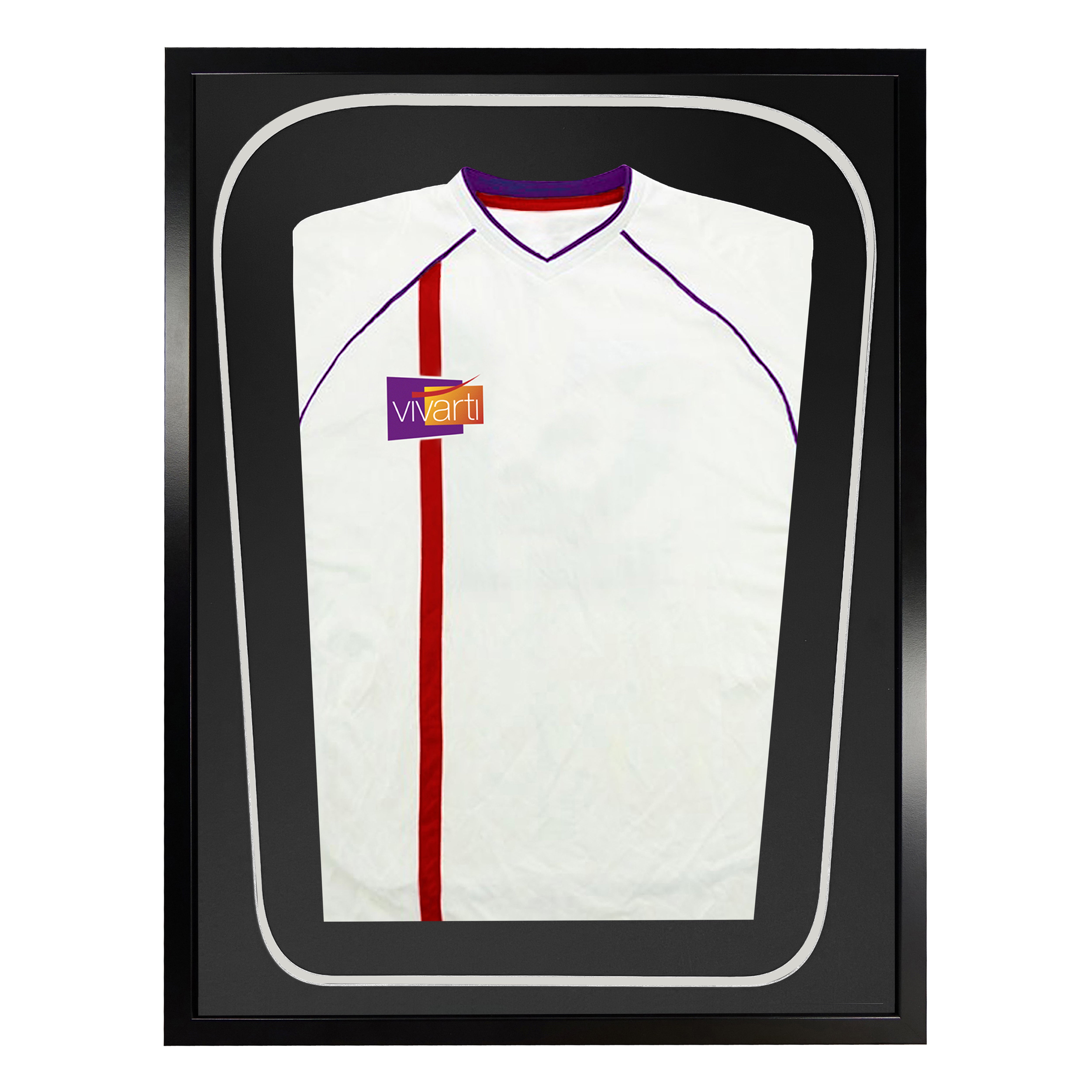 Vivarti DIY Tapered 3D Double Mounted Sports Shirt Display Gloss Black