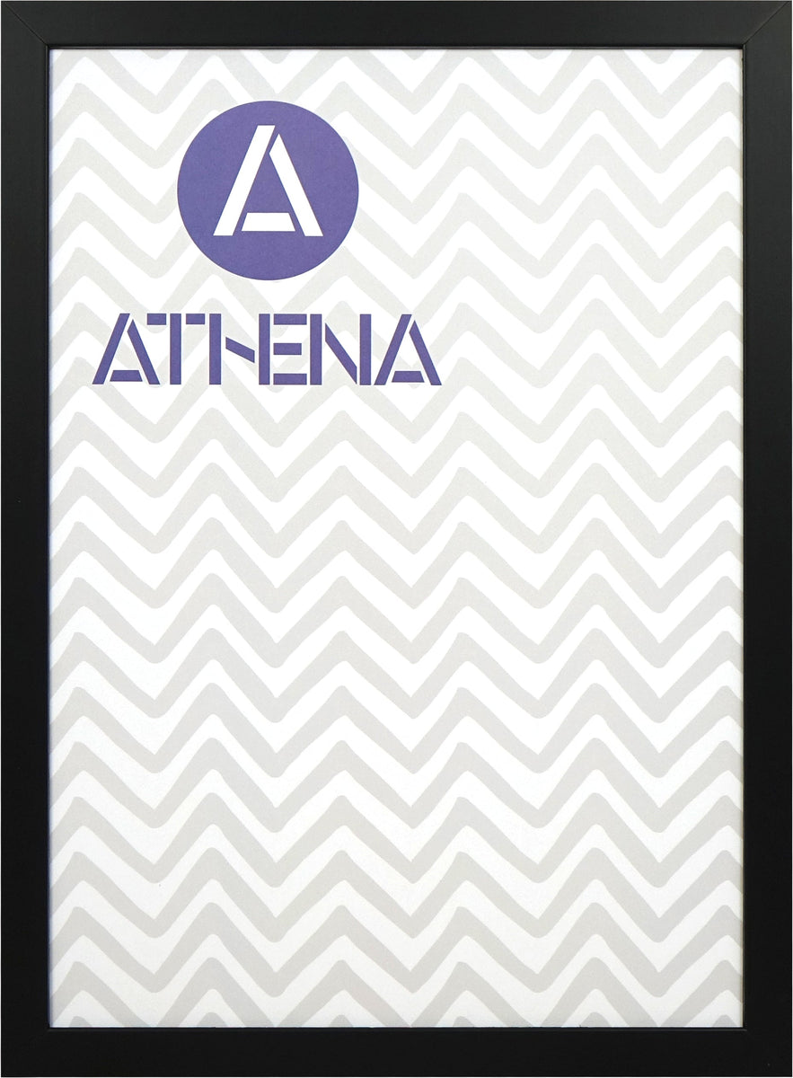 Athena Matt Black Thin Block Premium Wood Picture Frame | Vivarti
