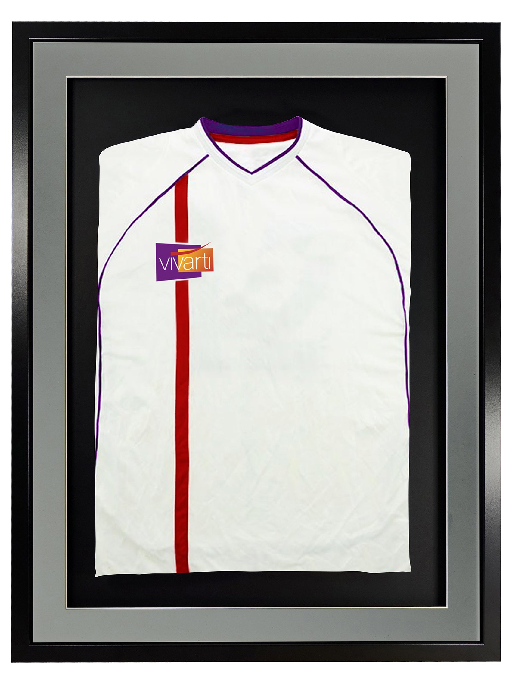 Vivarti DIY 3D Mounted Sports Shirt Display Black Frame with Colour Mo